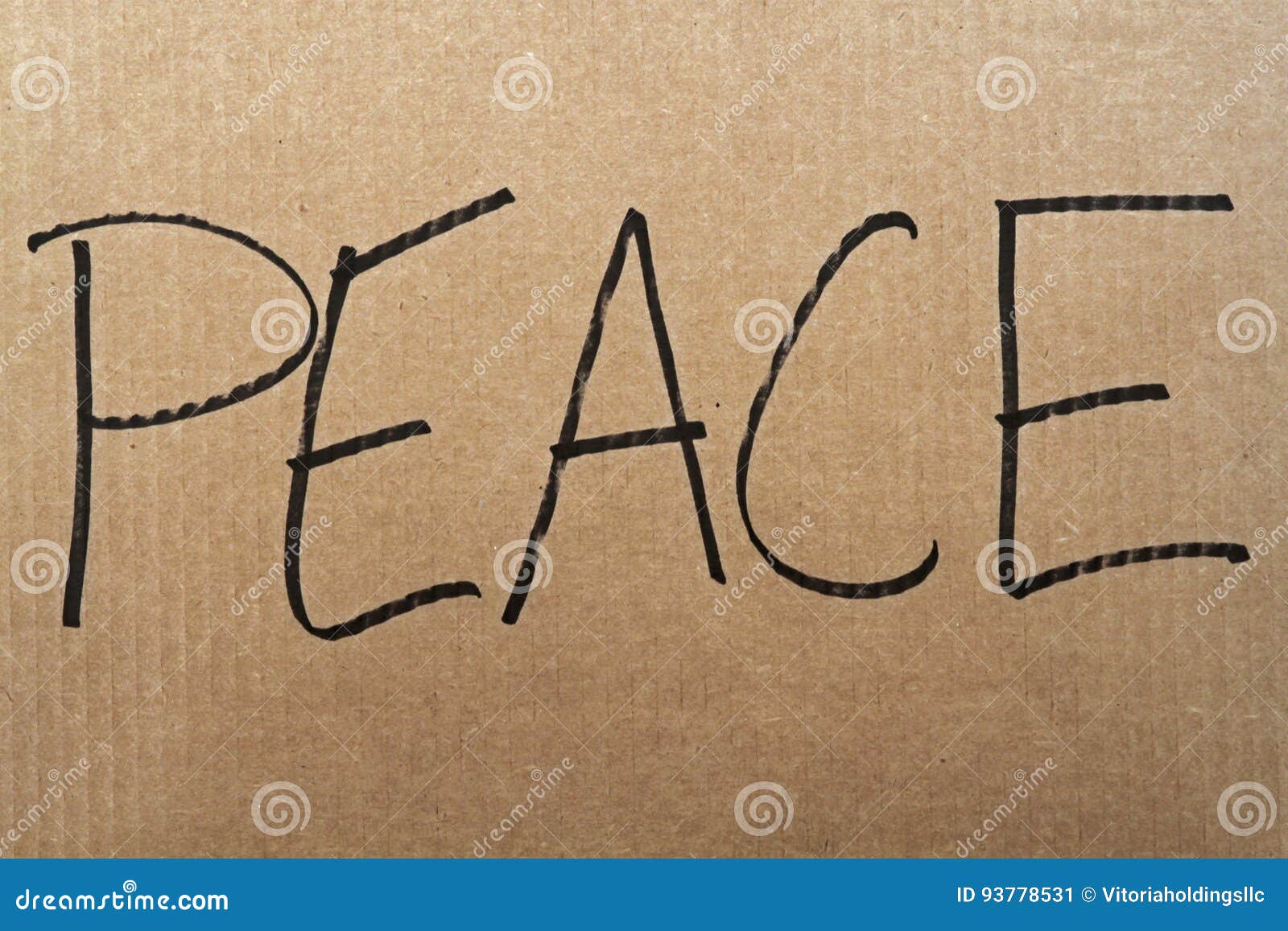 Peace Cardboard Sign stock illustration. Illustration of carboard ...