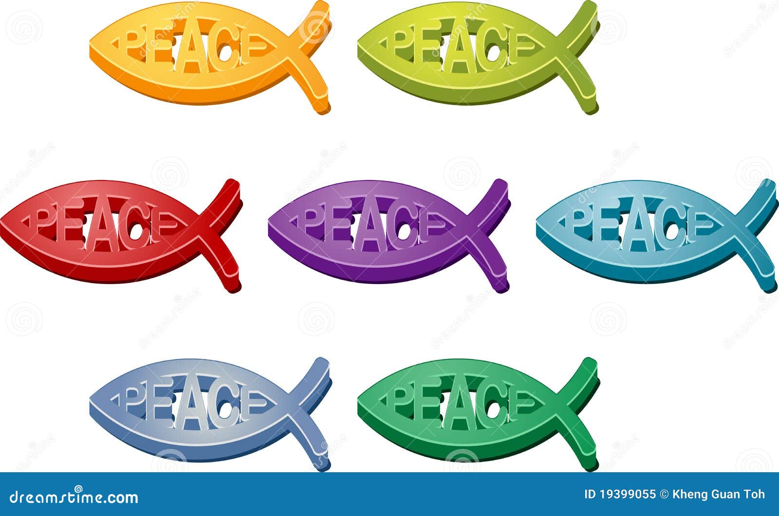 Peace Christian Fish Symbol Stock Illustration - Illustration of ...