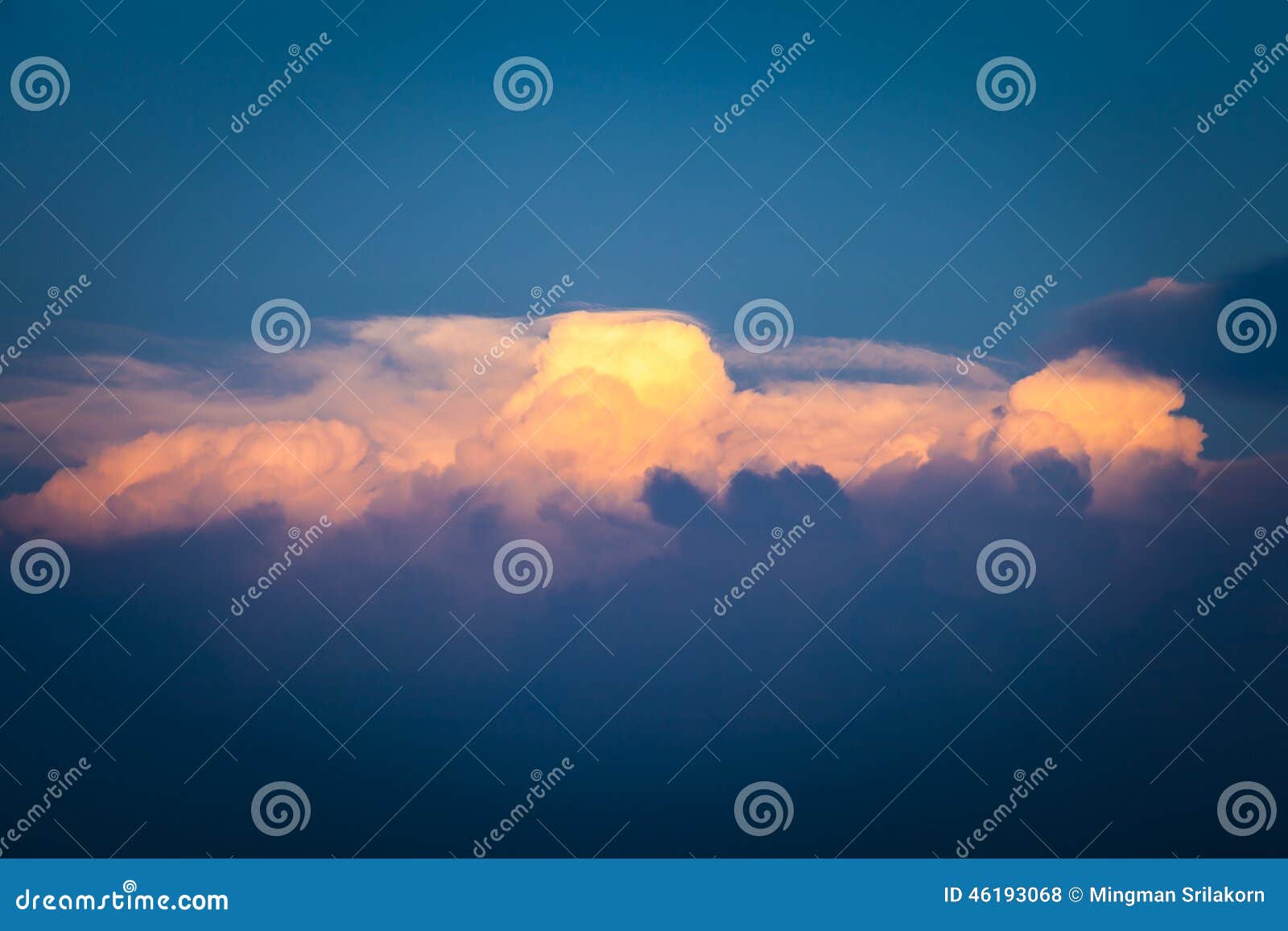 Peace Cloud and Sky Over Ocean. Stock Photo - Image of background ...