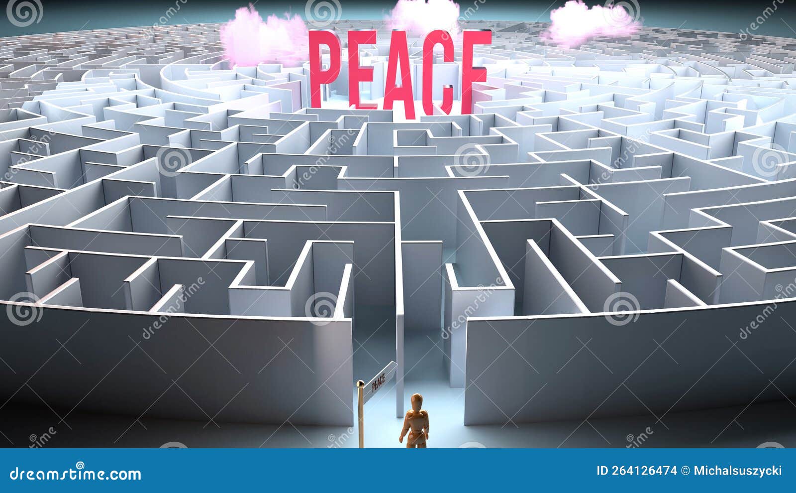 Peace and a Complicated Path To it Stock Illustration - Illustration of ...