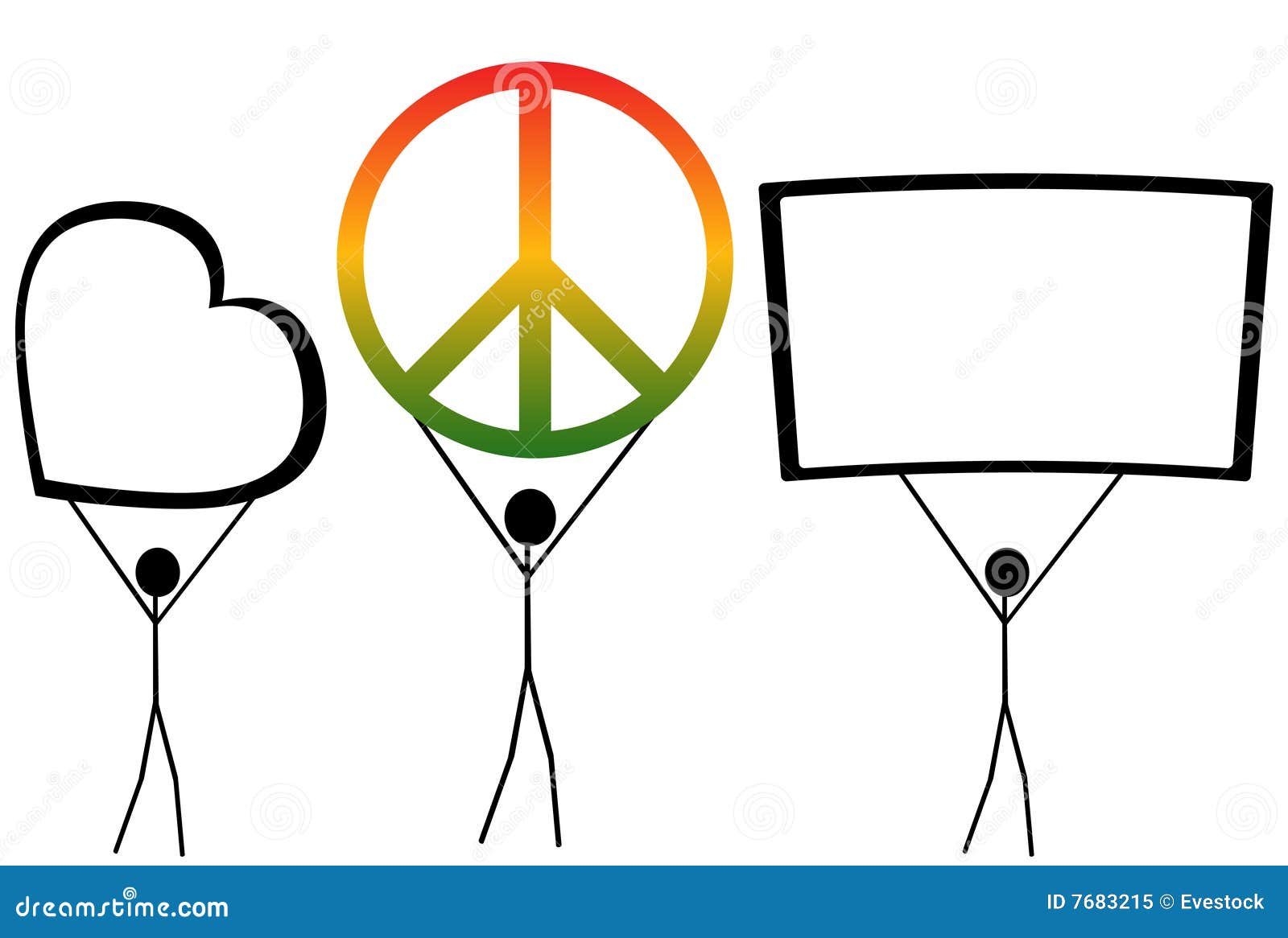 Peace Concept stock vector. Illustration of silhouette - 7683215