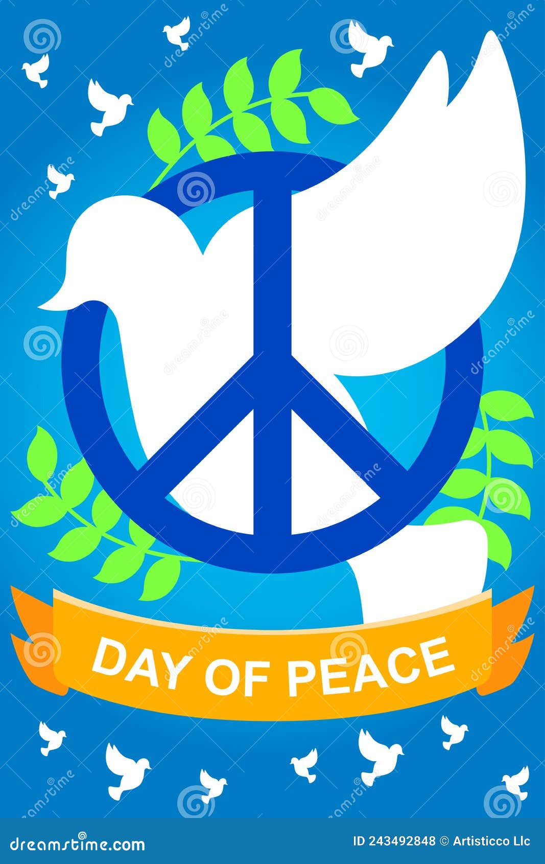 Peace Concept Vector Illustration Stock Vector - Illustration of dove ...