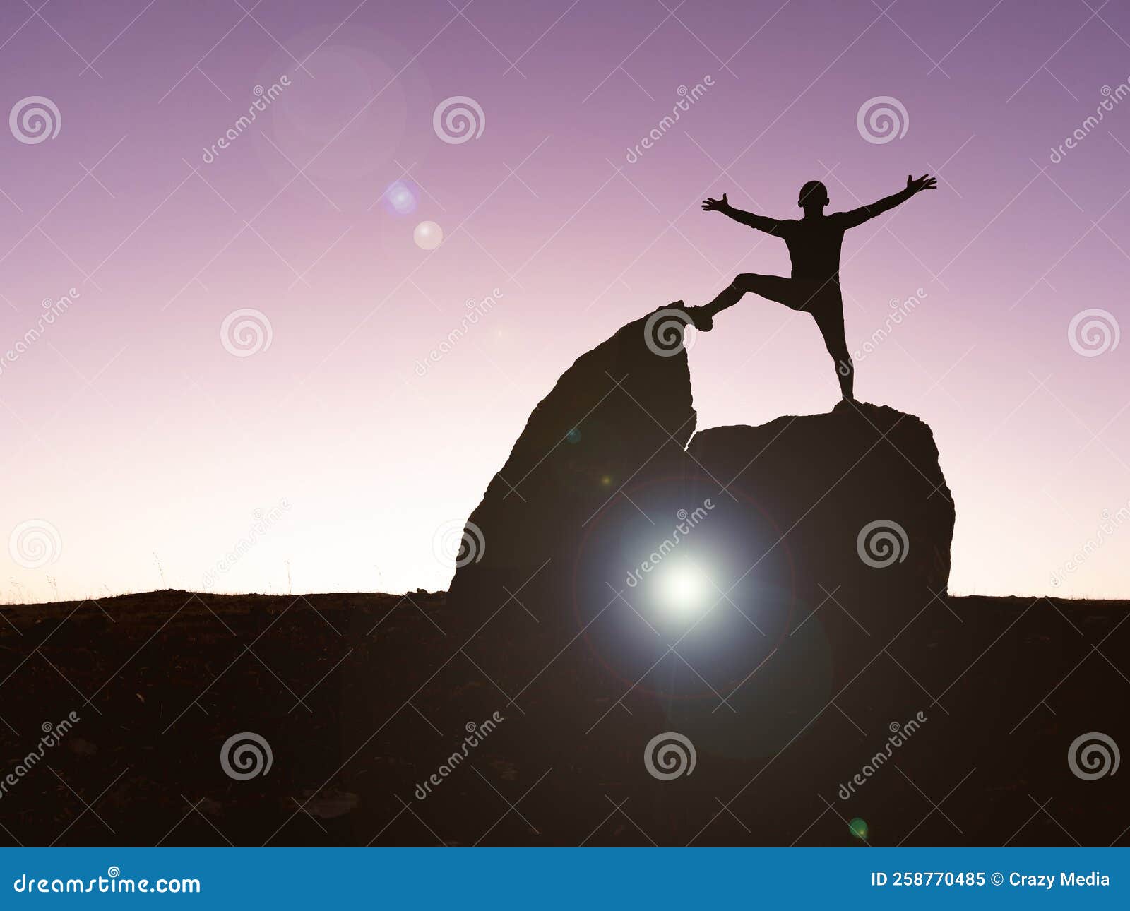 Peace, Confidence and Positive Concept of Success Stock Image - Image ...