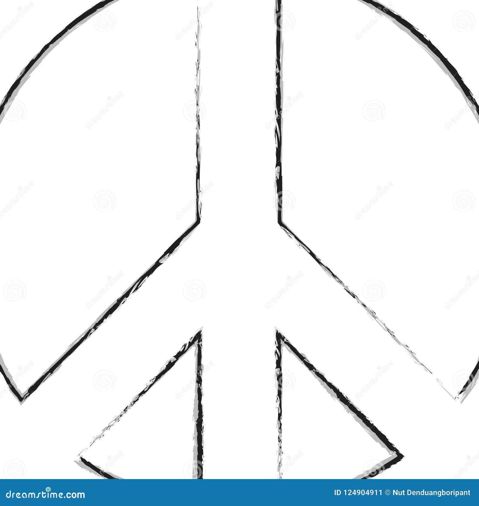 Peace Day Art Line Logo stock vector. Illustration of icon - 124904911