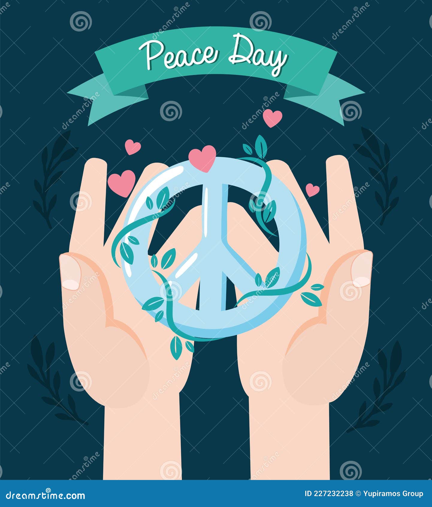 Peace day card stock vector. Illustration of vector - 227232238
