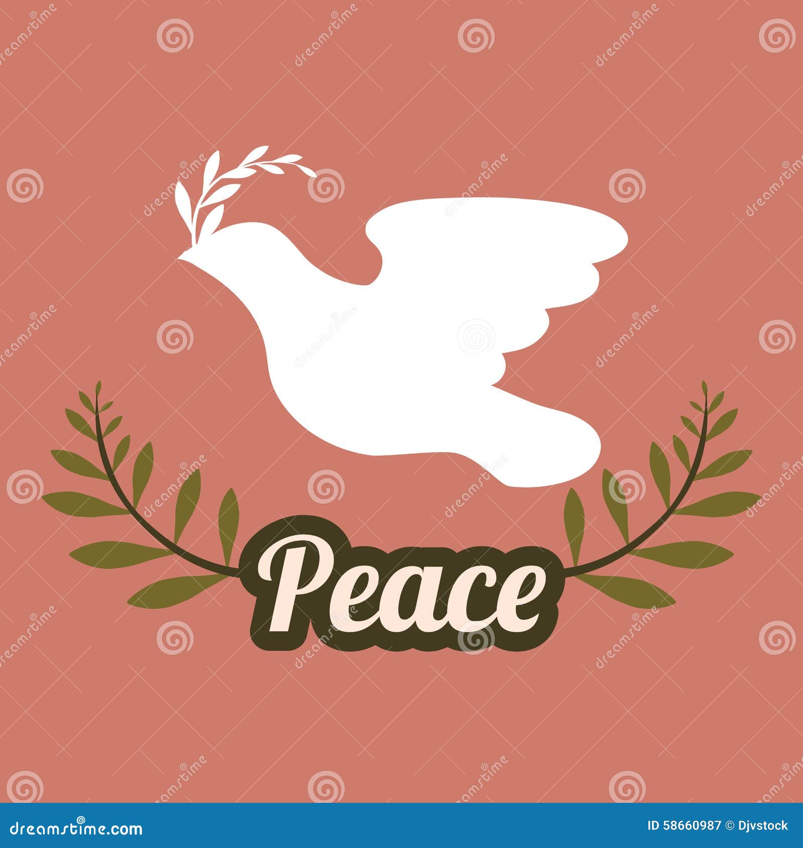 Peace design stock vector. Illustration of beautiful - 58660987