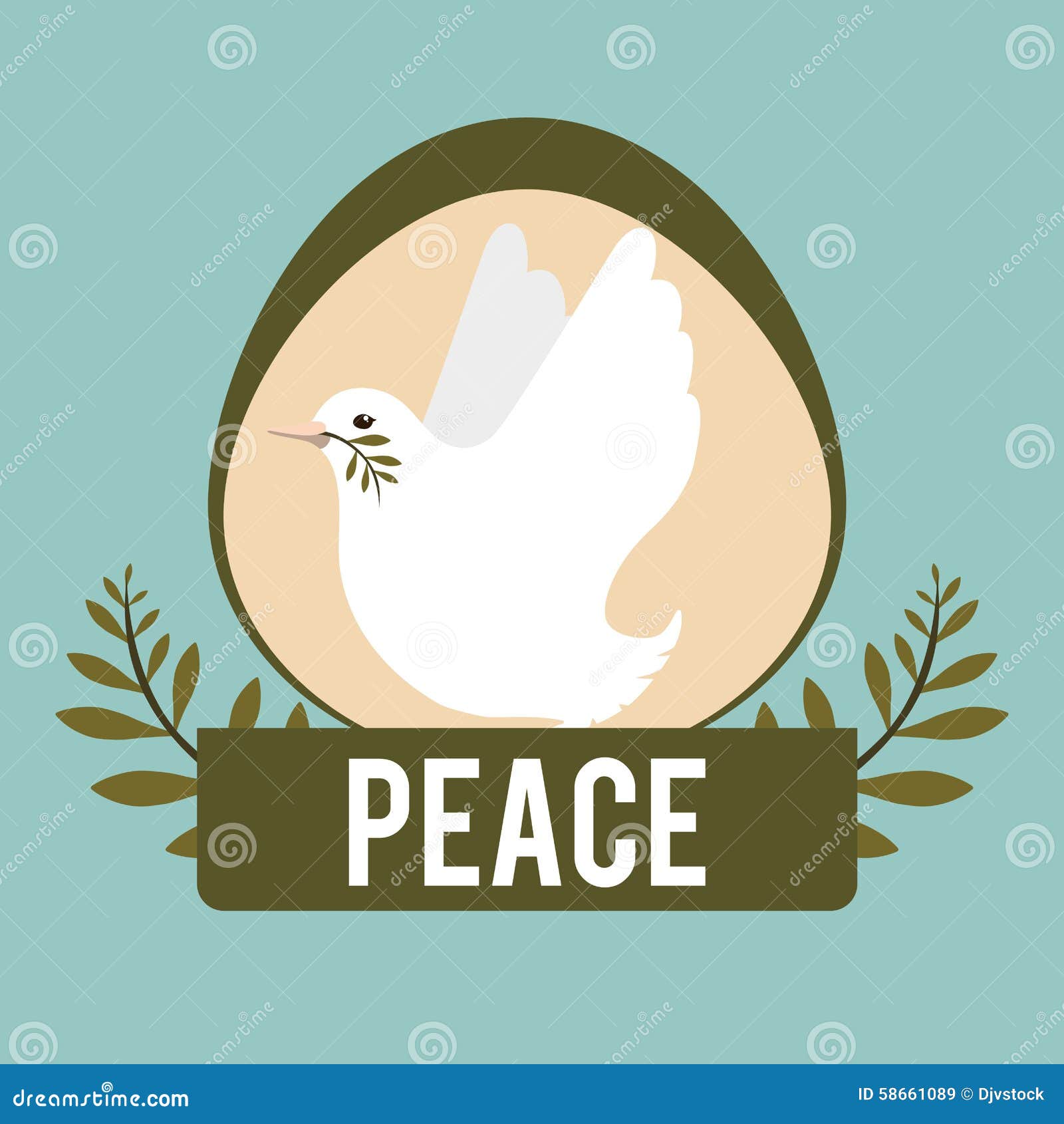 Peace design stock vector. Illustration of gesture, pacifist - 58661089