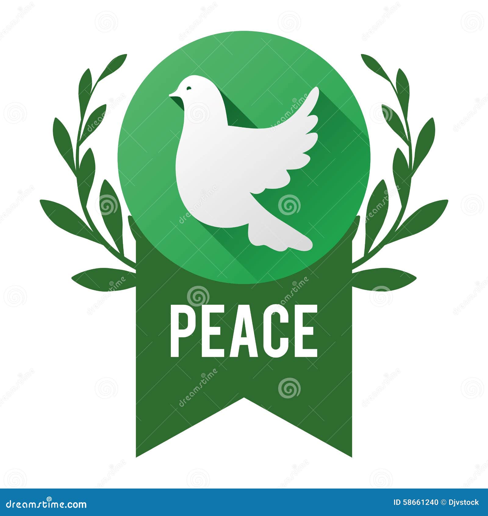 Peace design stock vector. Illustration of beautiful - 58661240