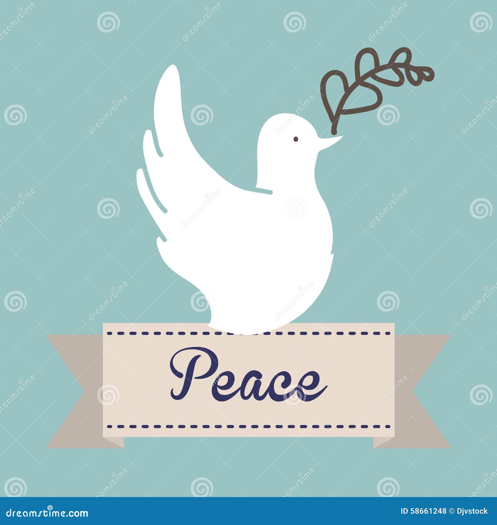 Peace design stock vector. Illustration of purity, birld - 58661248
