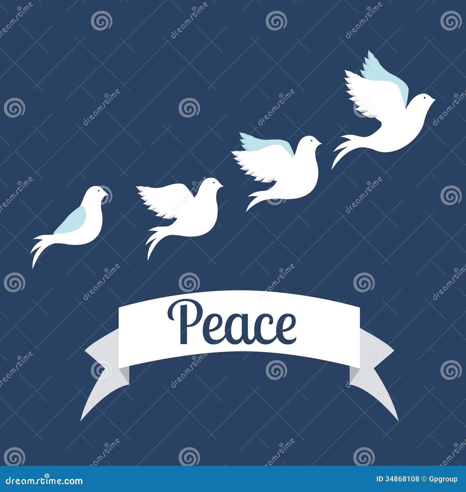 Peace design stock vector. Illustration of passion, pigeons - 34868108