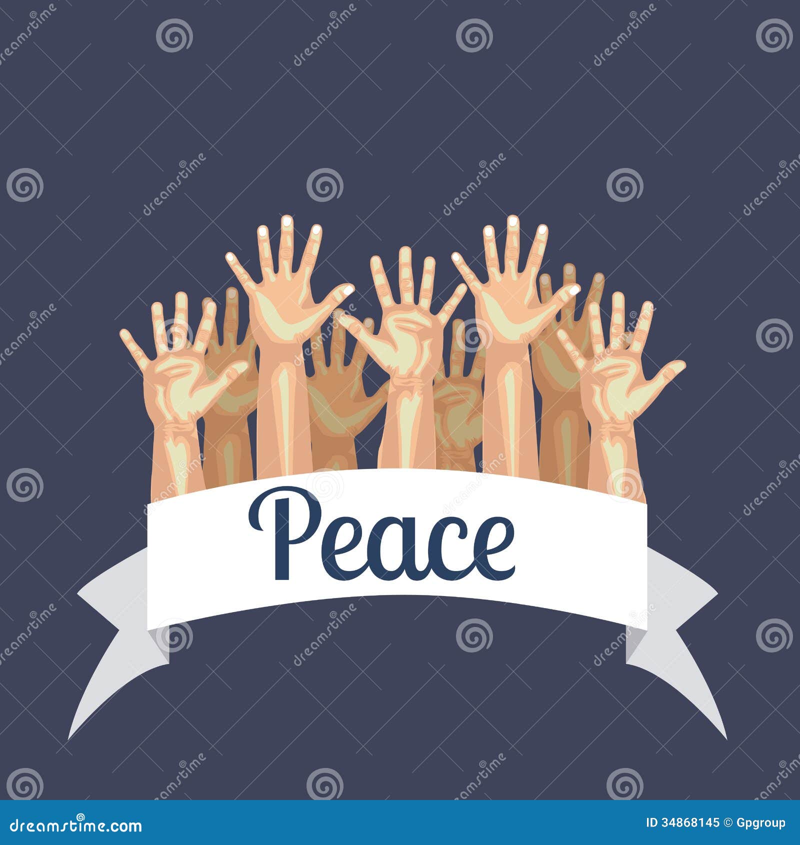 Peace design stock vector. Illustration of postcard, beauty - 34868145