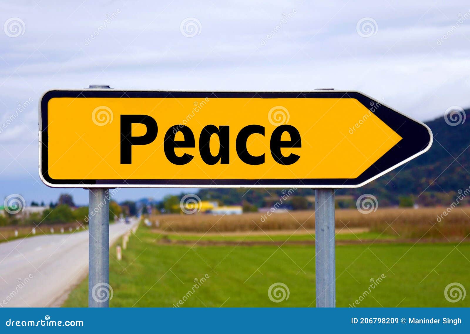 Peace Direction Arrow Concept. Stock Image - Image of paper, park ...