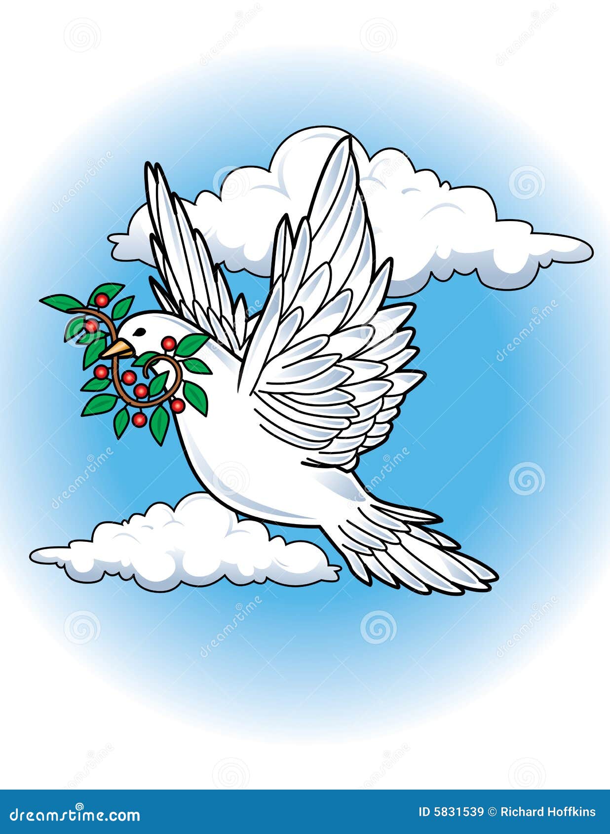 Peace Dove stock illustration. Illustration of branch - 5831539
