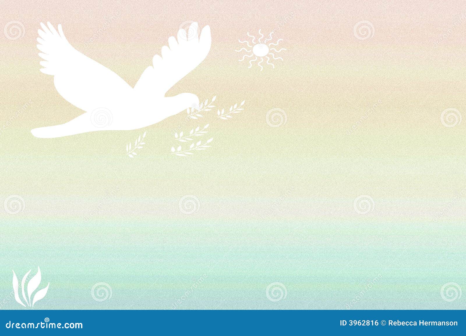 Dove On Abstract Background In Light Flame. Painting And Graphic Design ...
