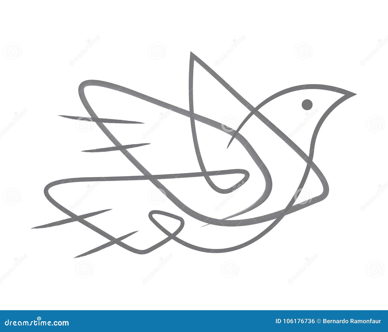 Peace Dove Abstract Symbol or Logo Stock Vector - Illustration of ...