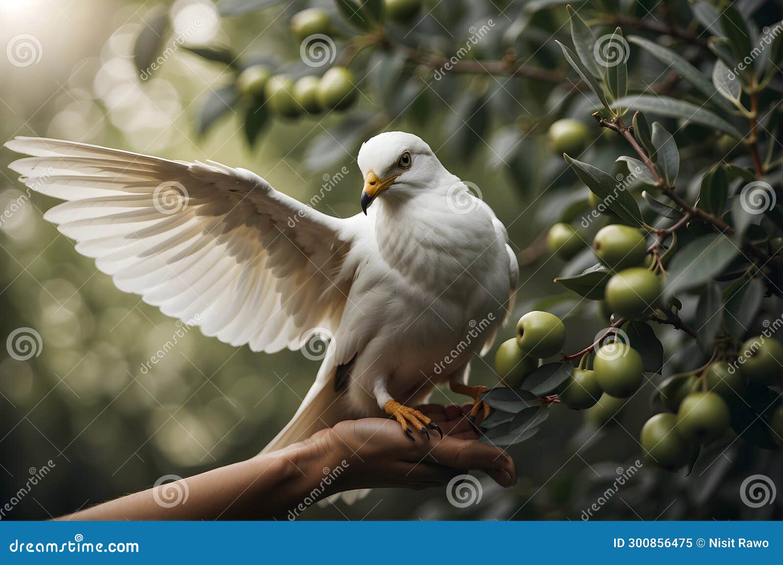 A Peace Dove Carrying an Olive Branch As a Sign of Peace Stock Image ...