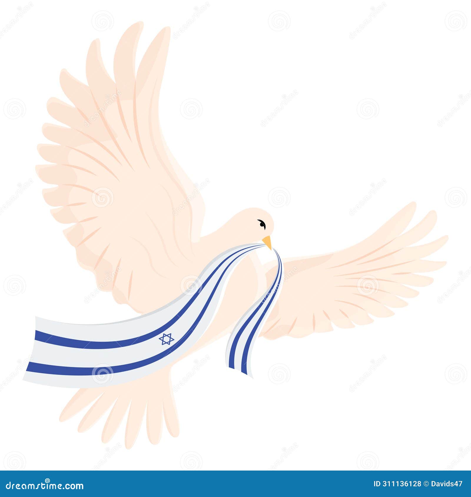 Peace Dove Character with Flag Vector Stock Vector - Illustration of ...
