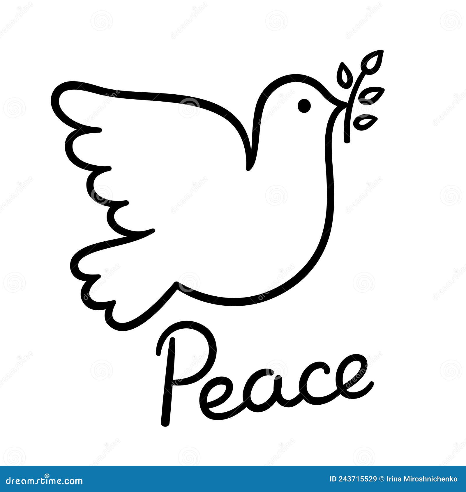 Simple Drawing Of Dove Online | dakora.com.co