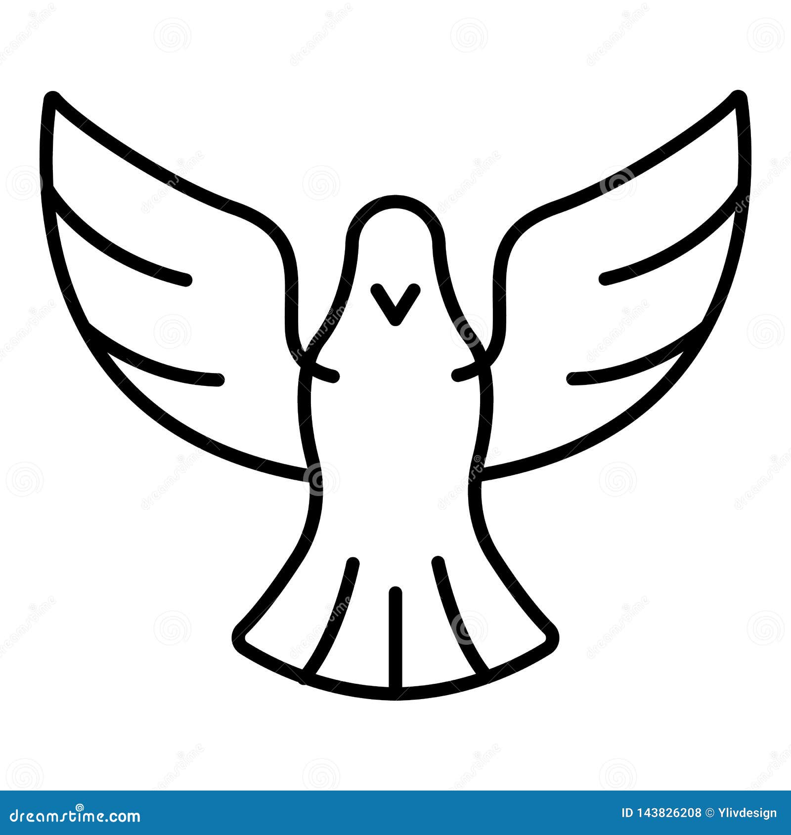 Icon Of Dove Flying With Olive Twig In Its Beak Cartoon Vector ...