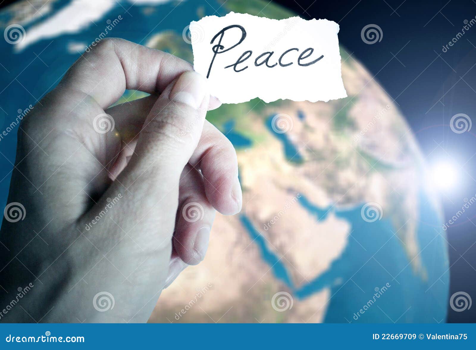 Peace on Earth from the Space Stock Image - Image of idea, lights: 22669709