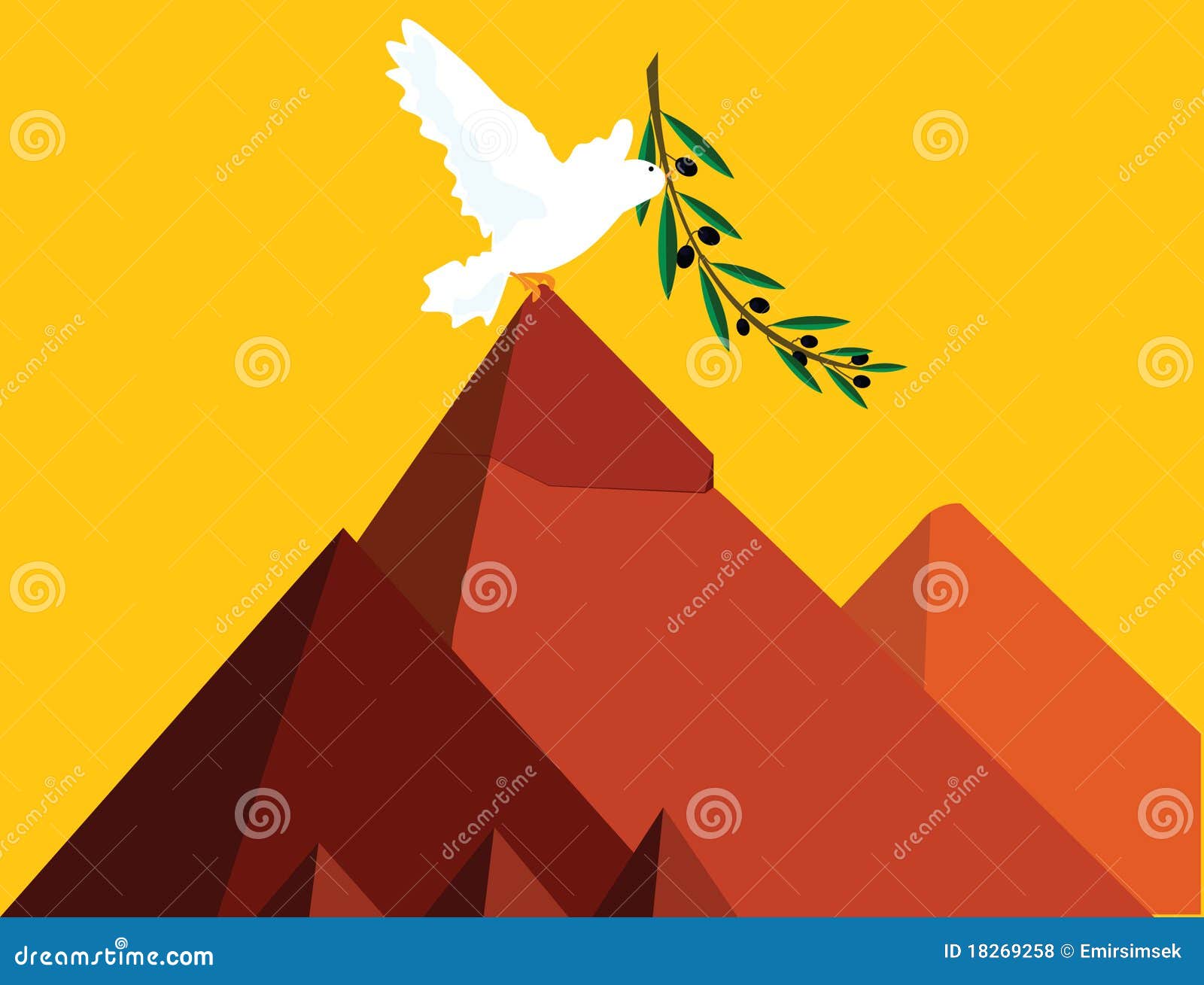 Peace in Egypt stock vector. Illustration of africa, orient - 18269258