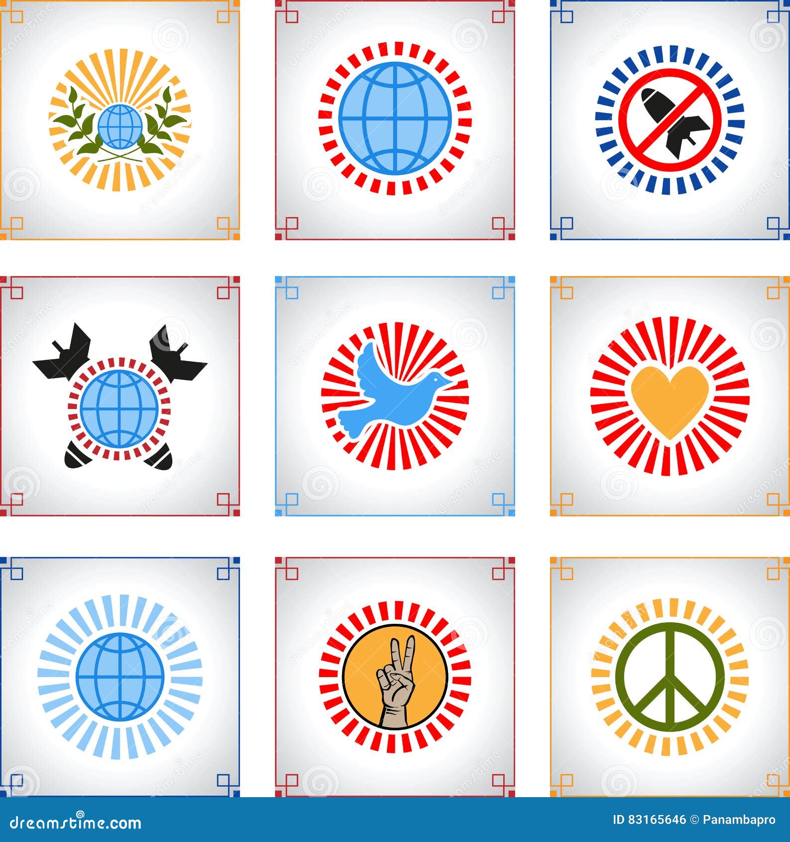 Peace emblem stock vector. Illustration of graphic, political - 83165646