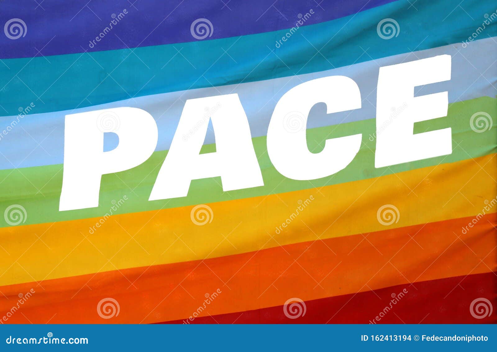 Peace Flag with Big Italian Text PACE Stock Photo - Image of colour ...
