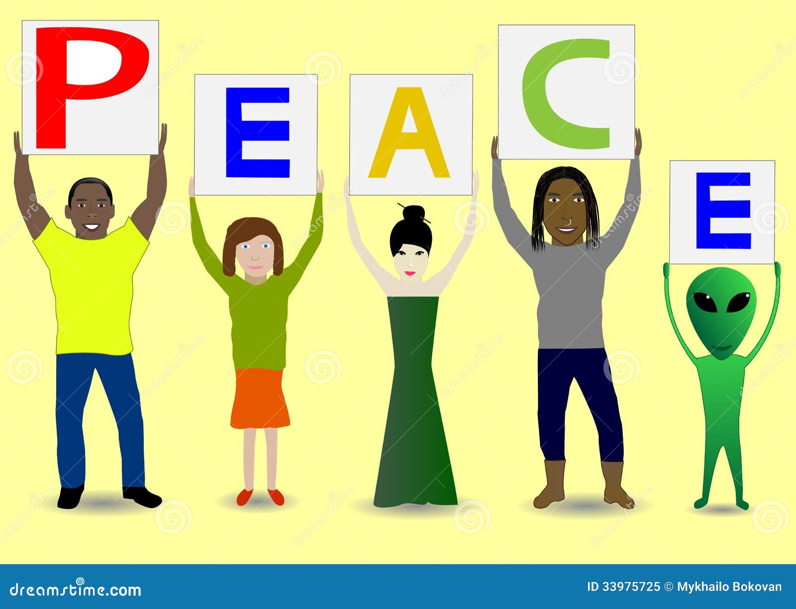 Peace stock vector. Illustration of human, cartoon, earth - 33975725