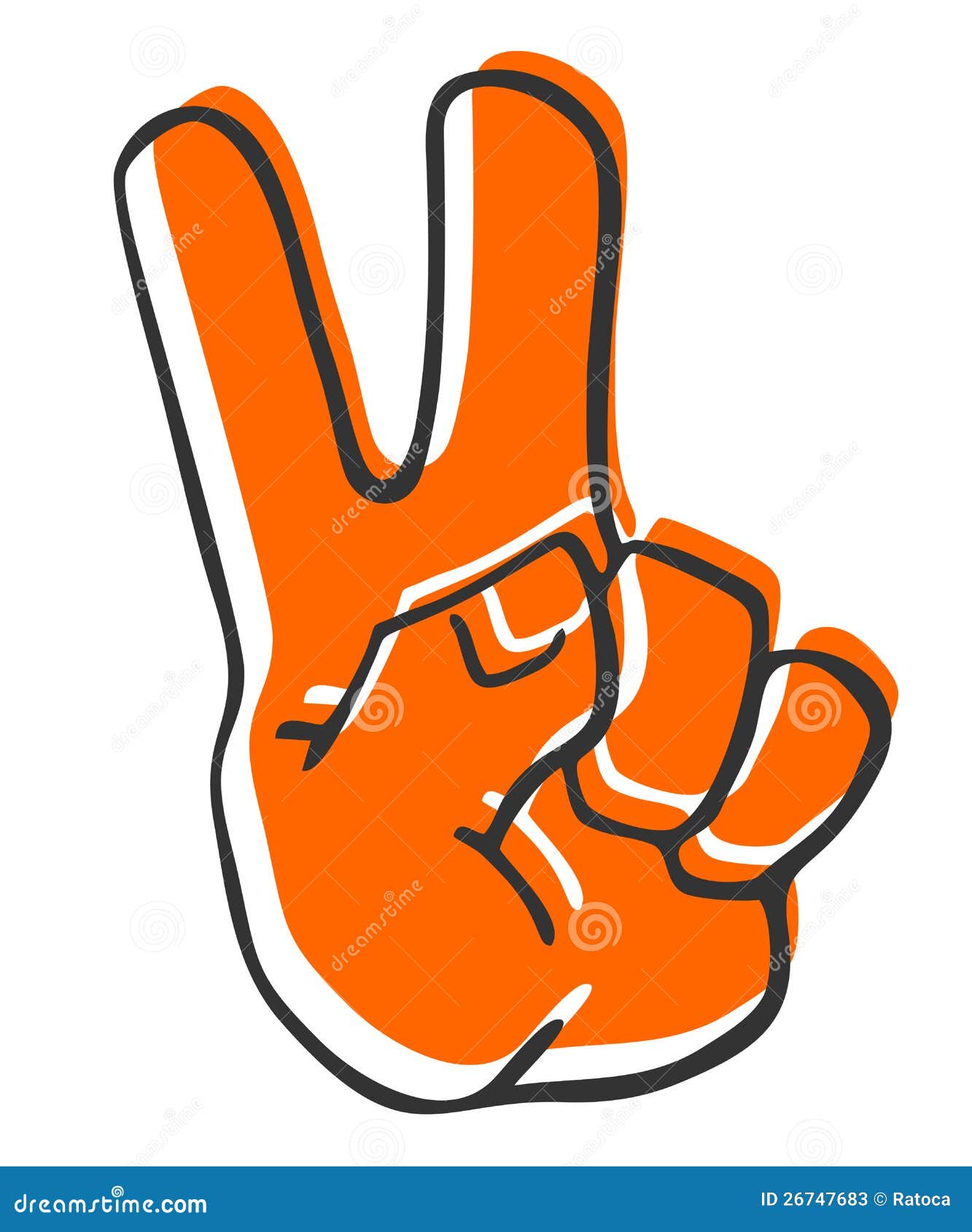 Peace hand stock vector. Illustration of emblem, anger - 26747683