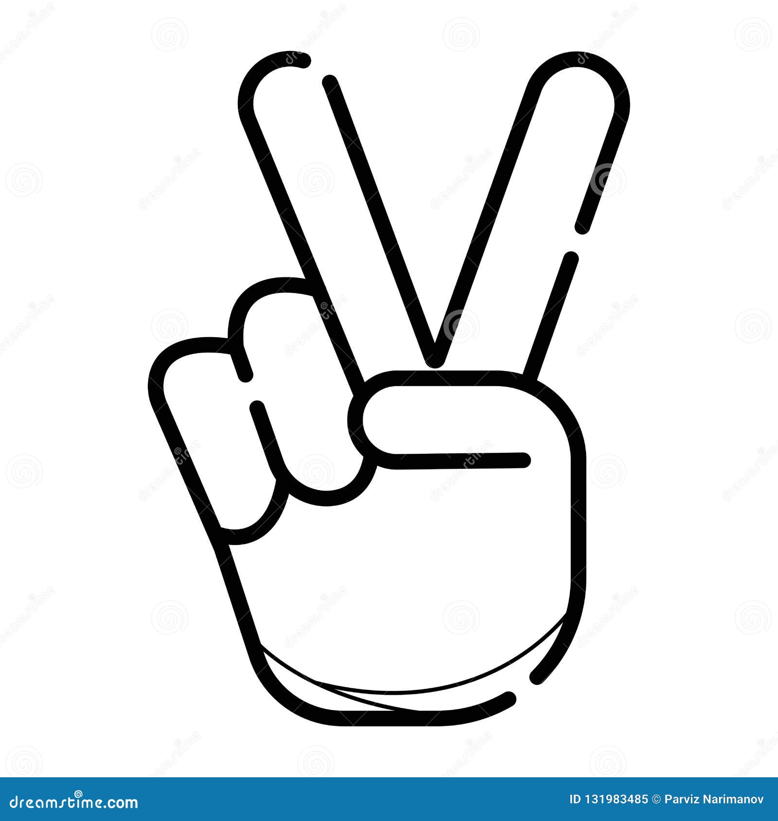 Peace hand gesture icon stock illustration. Illustration of peace ...