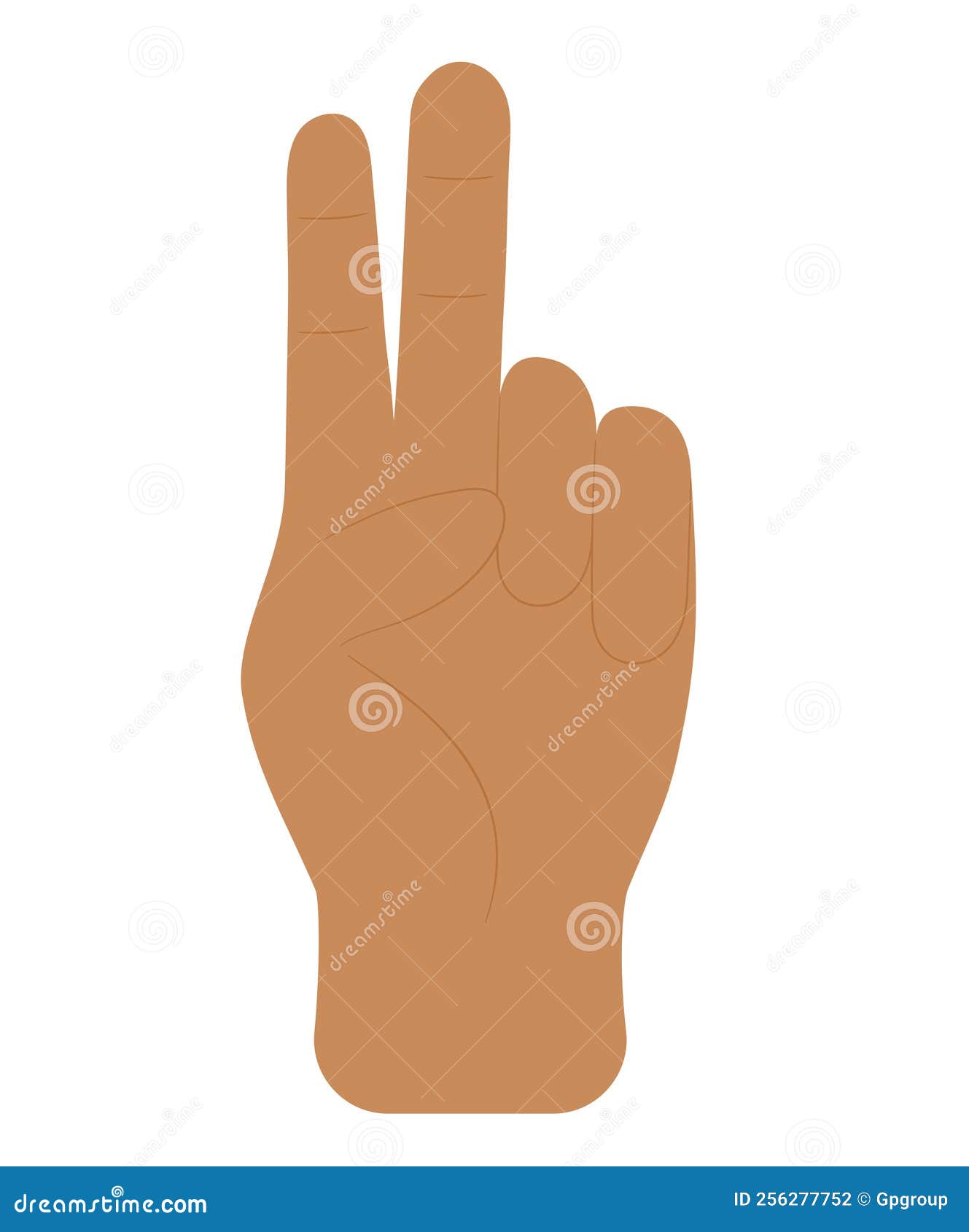 Peace hand gesture stock vector. Illustration of show - 256277752