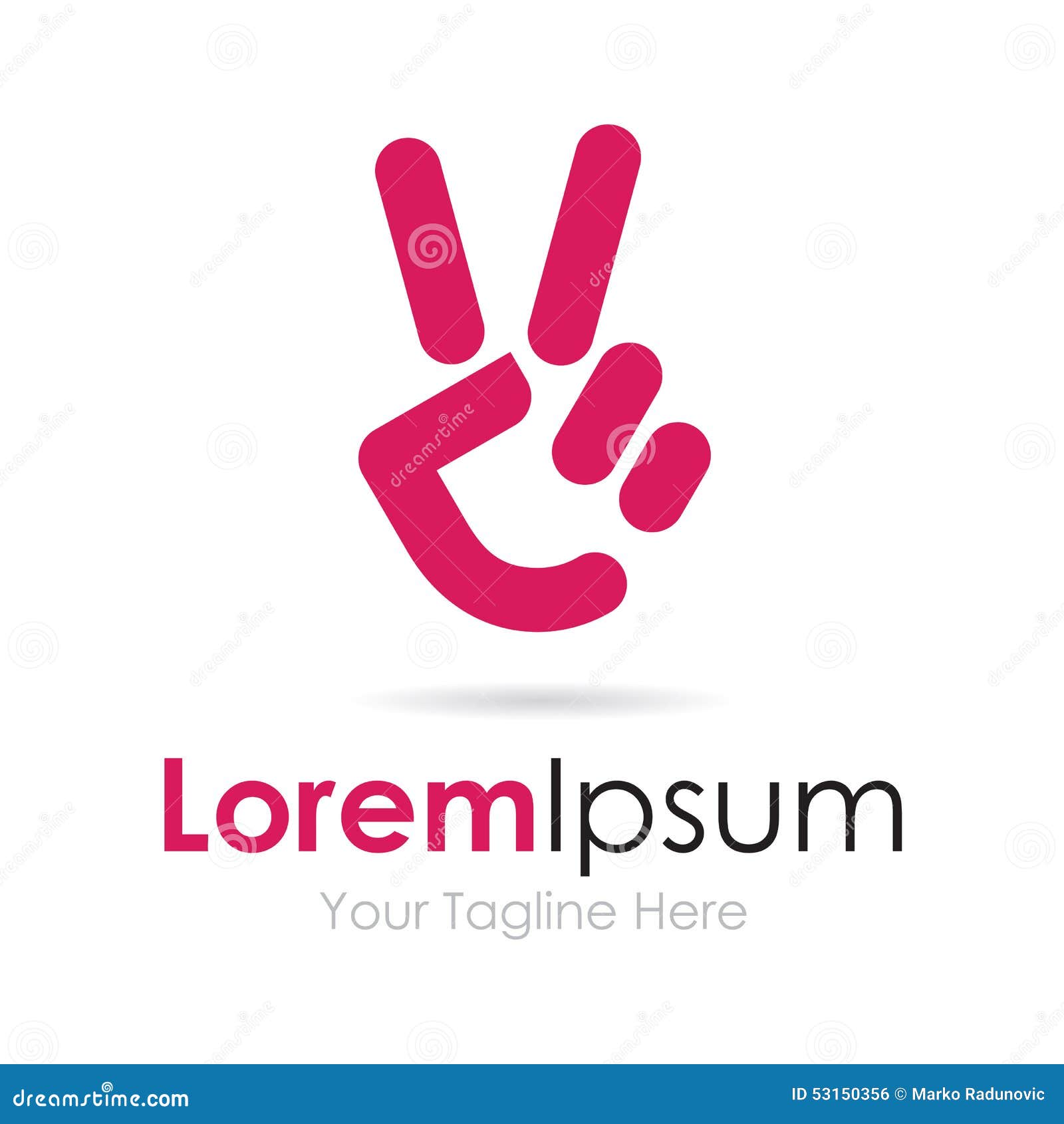 Peace Hand Gesture Simple Business Icon Logo Stock Illustration ...