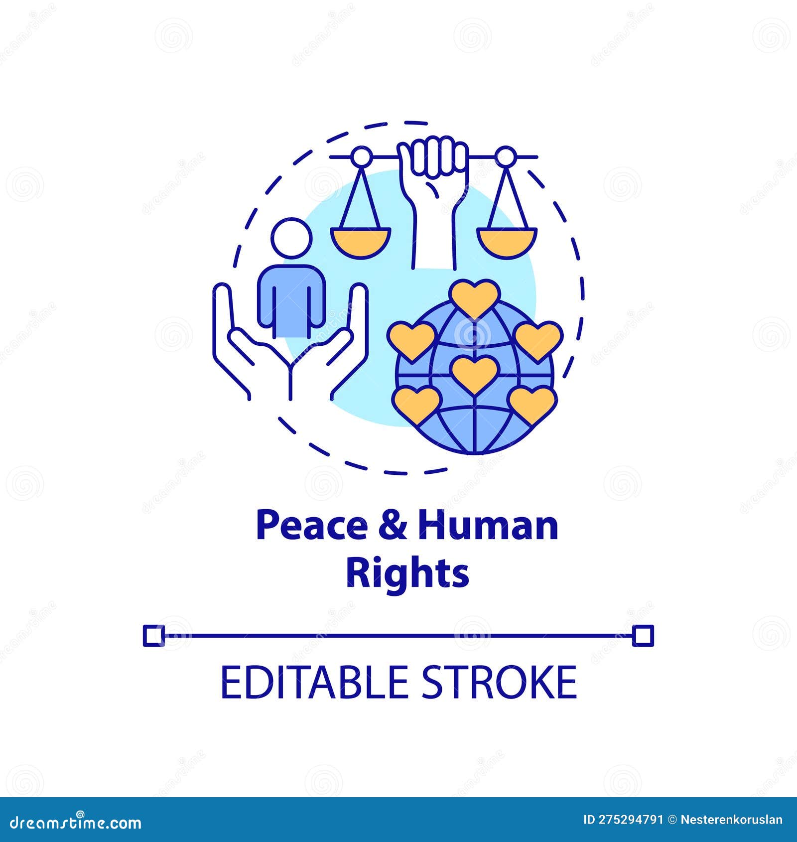 Peace And Human Rights Concept Icon Stock Illustration Illustration