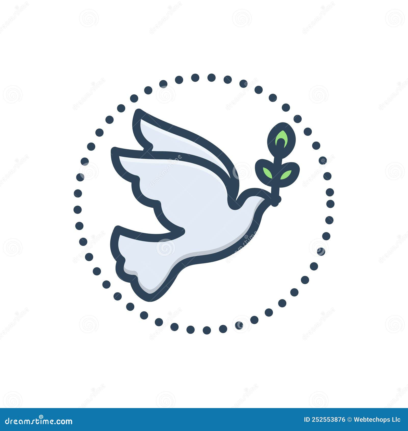 Color Illustration Icon for Peace, Pigeon and Dove Stock Vector ...