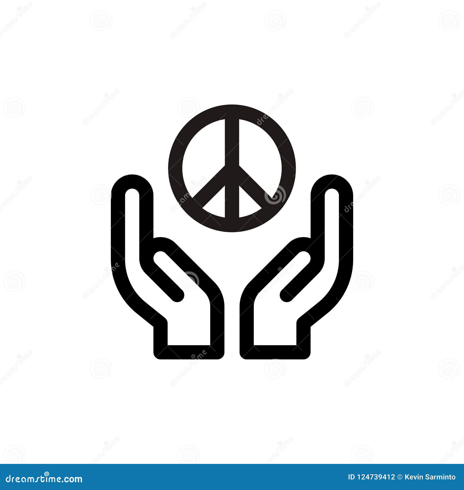 Peace icon vector stock vector. Illustration of peace - 124739412