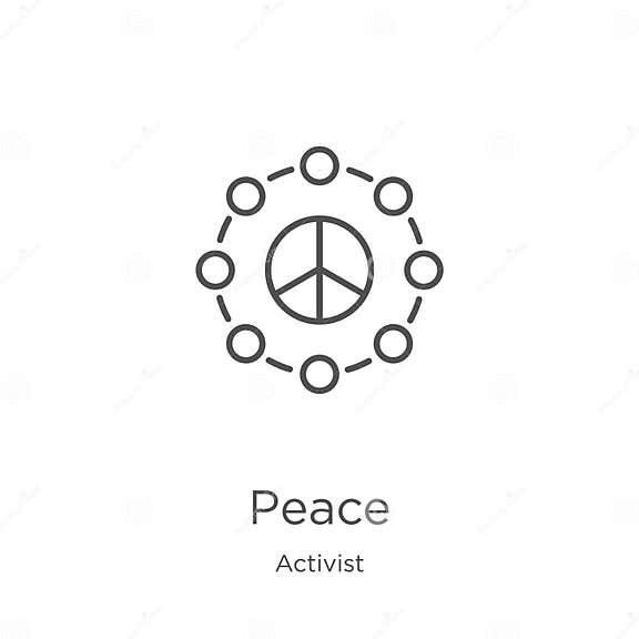 Peace Icon Vector From Activist Collection Thin Line Peace Outline