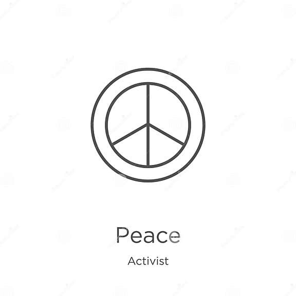 Peace Icon Vector From Activist Collection Thin Line Peace Outline
