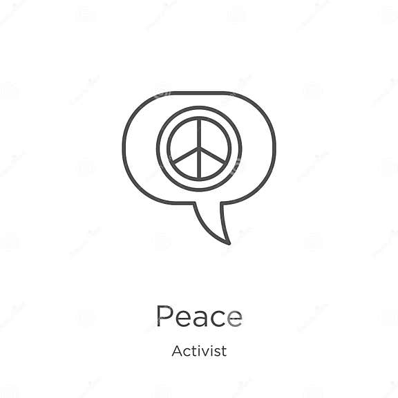Peace Icon Vector From Activist Collection Thin Line Peace Outline
