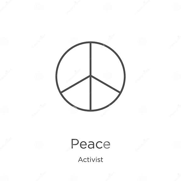 Peace Icon Vector From Activist Collection Thin Line Peace Outline