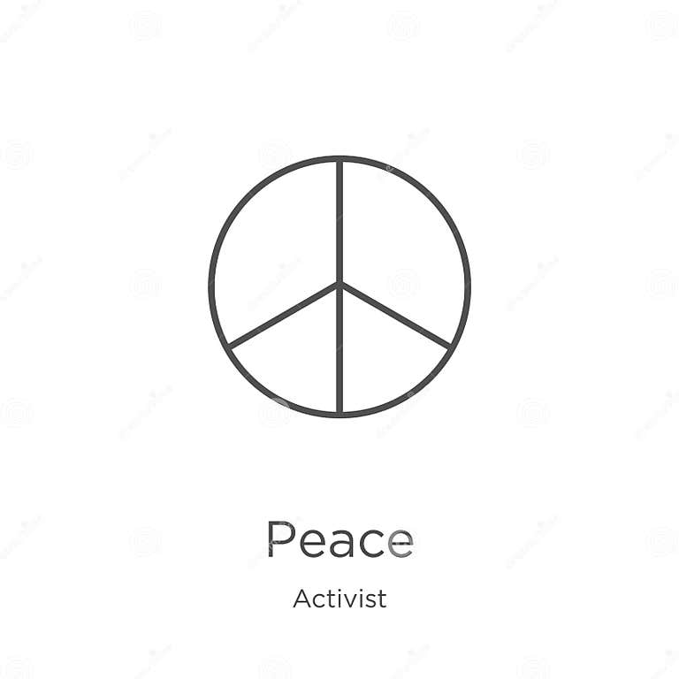 Peace Icon Vector From Activist Collection Thin Line Peace Outline