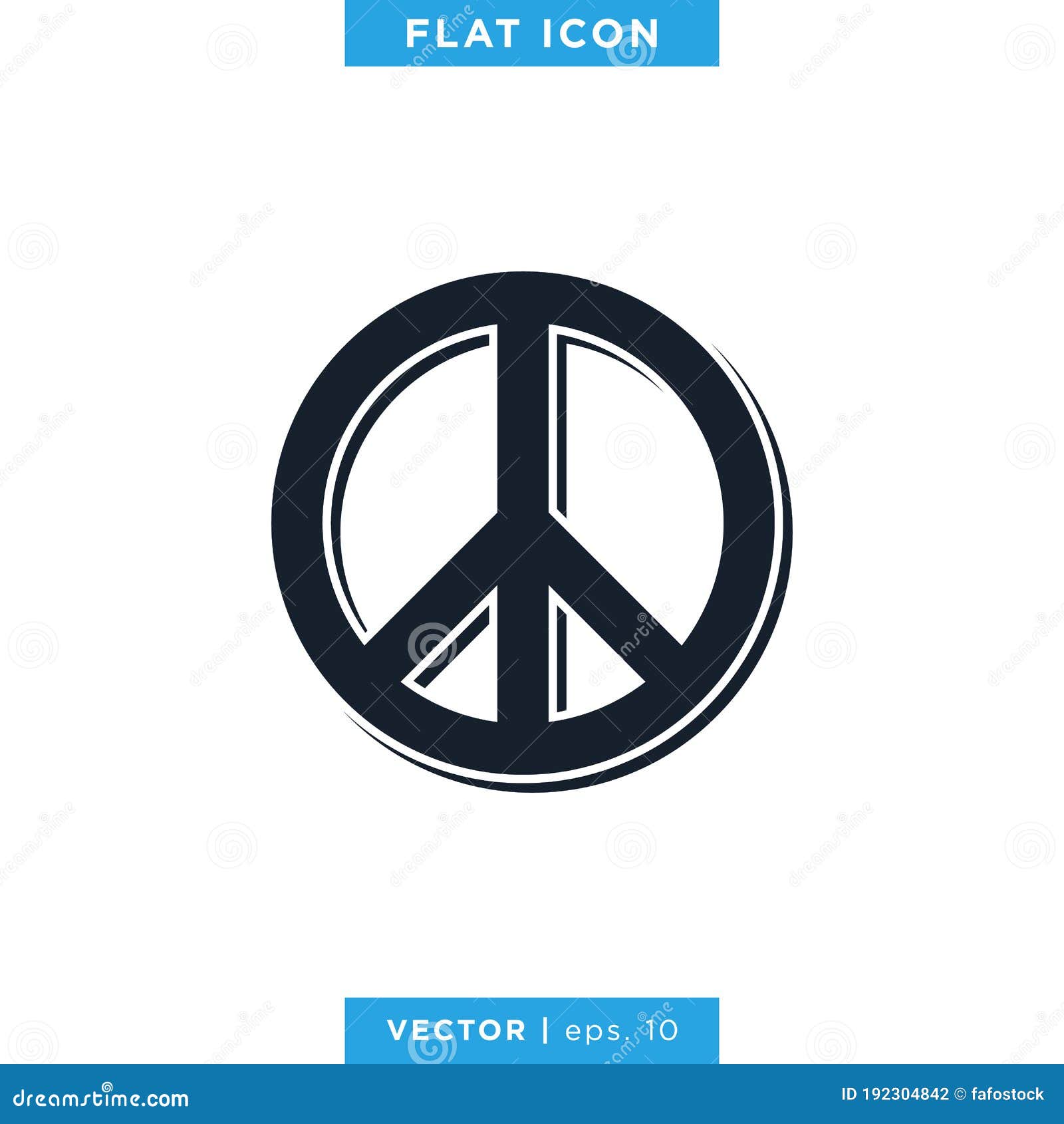 Peace Icon Vector Logo Design Template. Stock Vector - Illustration of ...