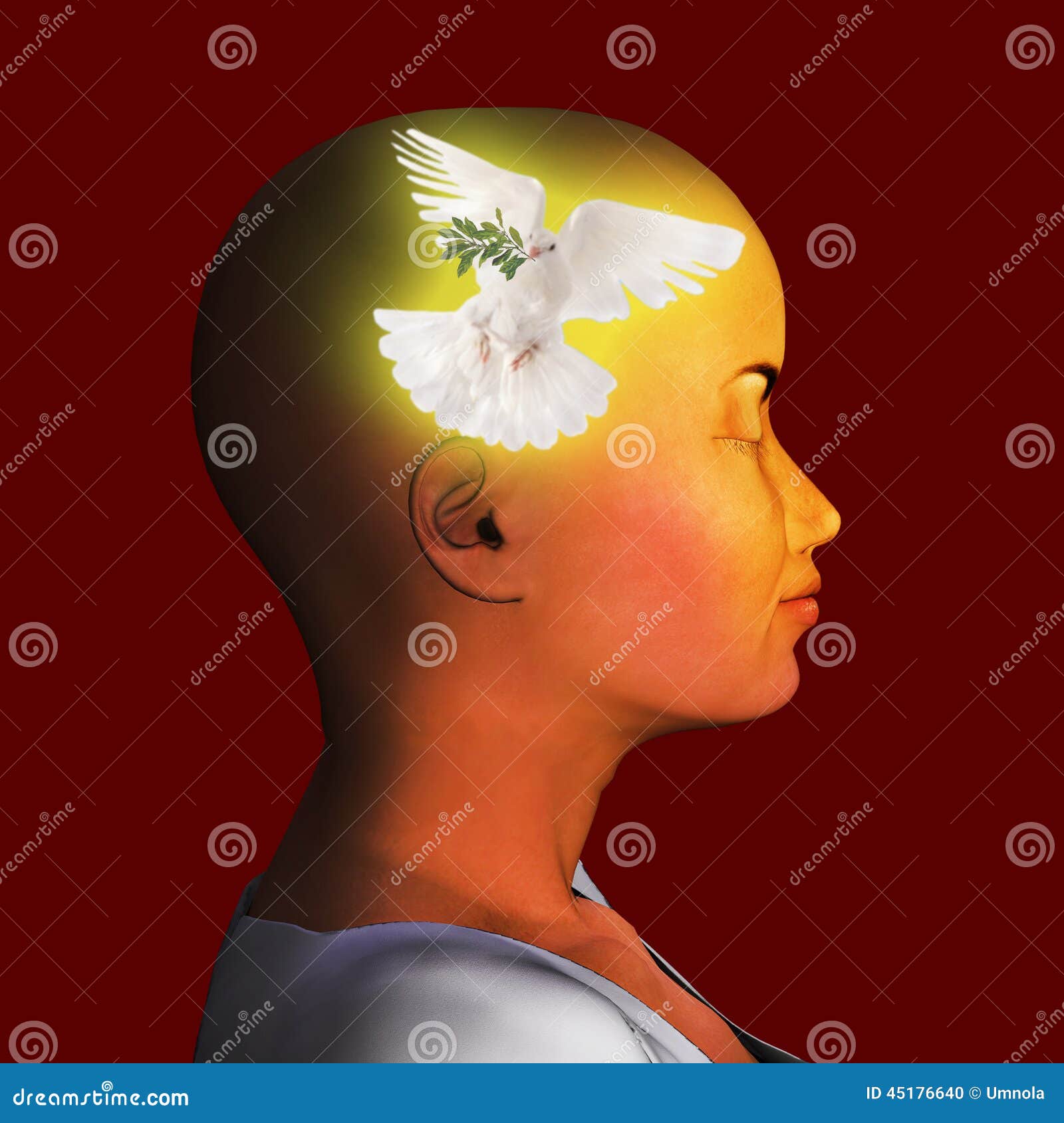Peace stock illustration. Illustration of brain, concept - 45176640