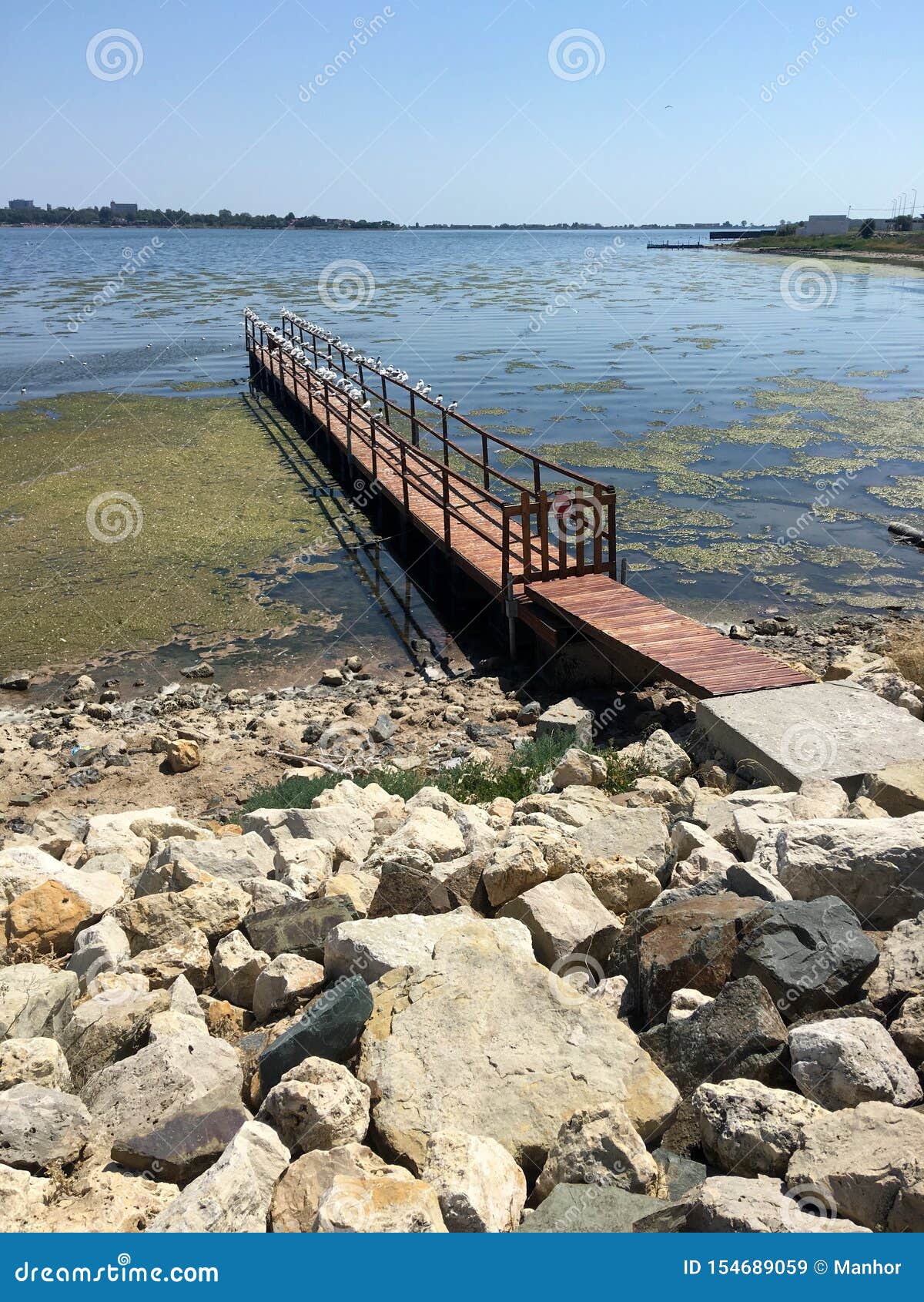 Peace on the Lake of Techirghiol Stock Image - Image of roca, holidays ...