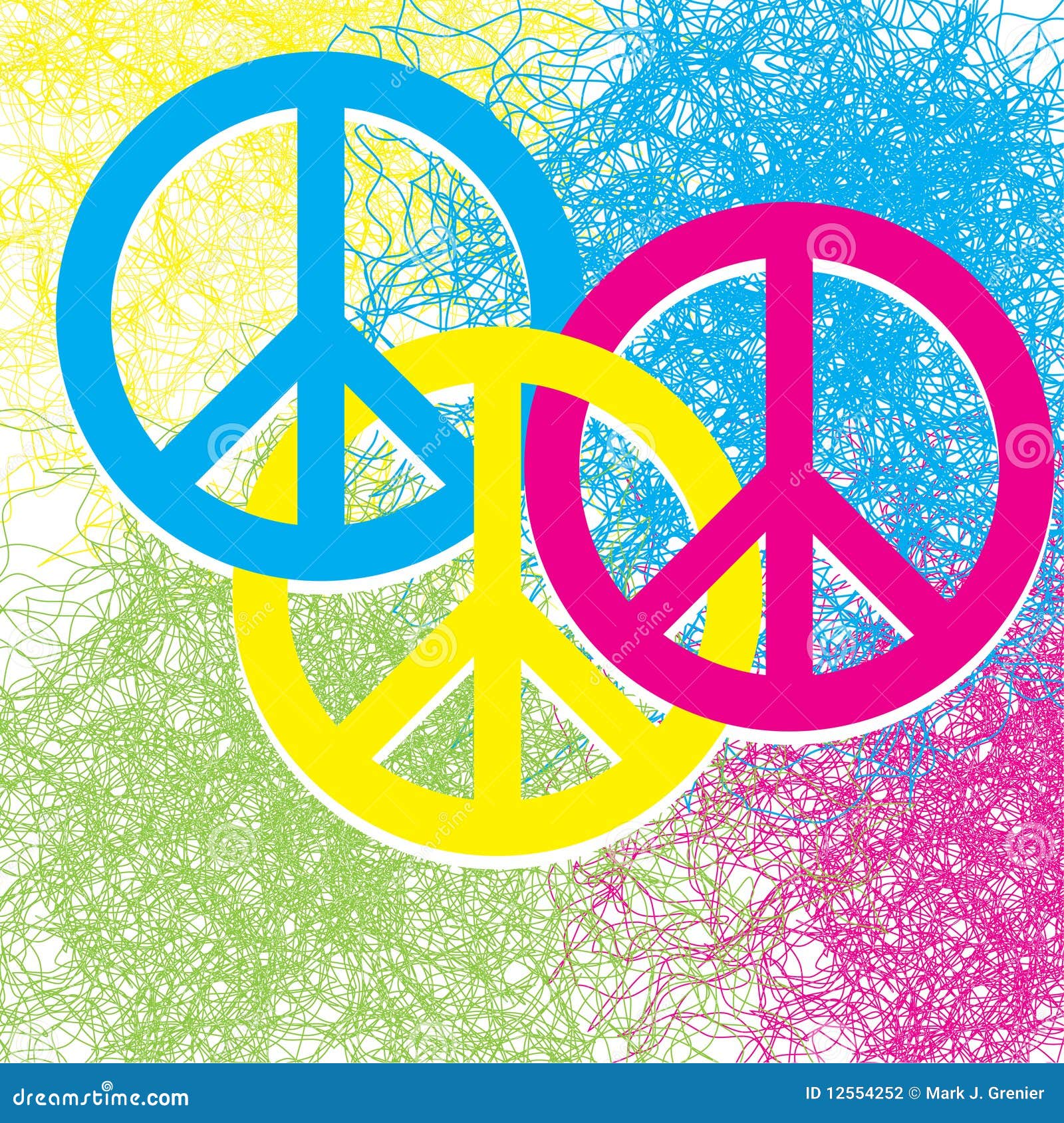 Peace Links stock illustration. Illustration of blue - 12554252