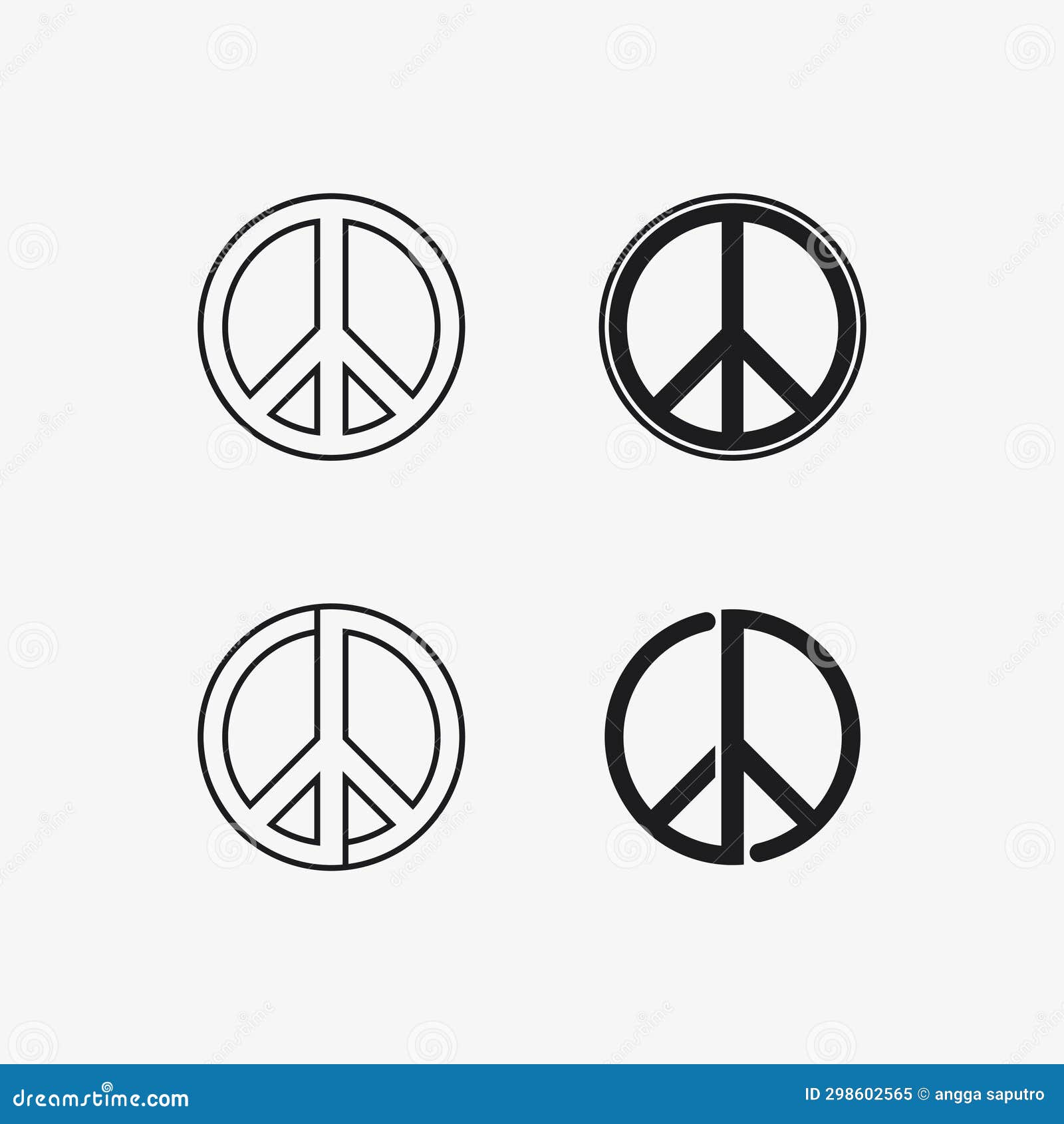 Peace Logo and Design Vector Illustration Concept Design Stock Vector ...