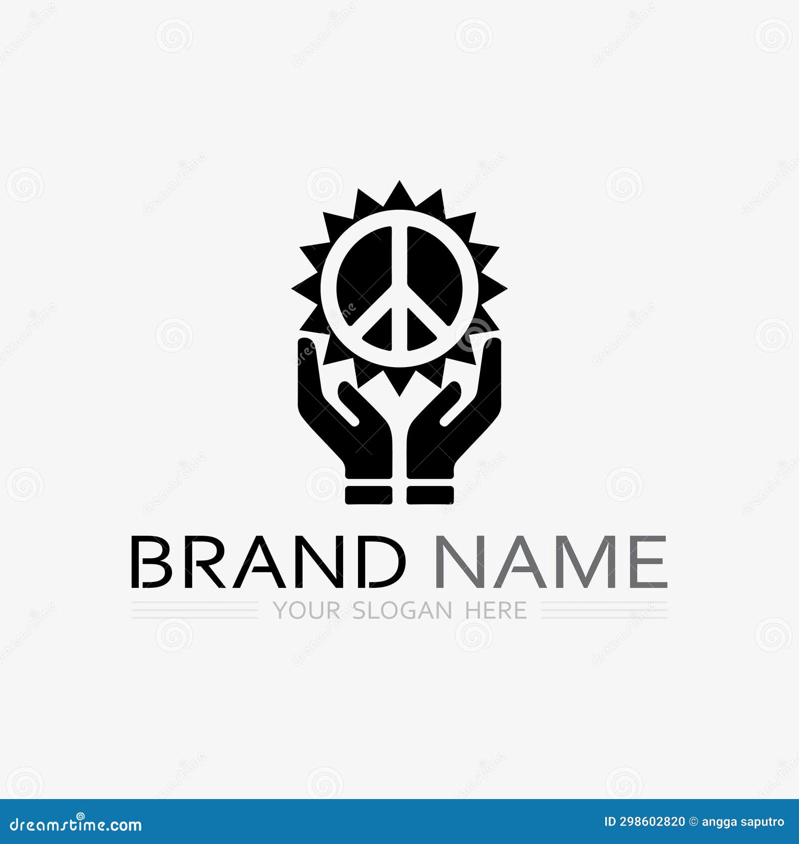 Peace Logo and Design Vector Illustration Concept Design Stock ...