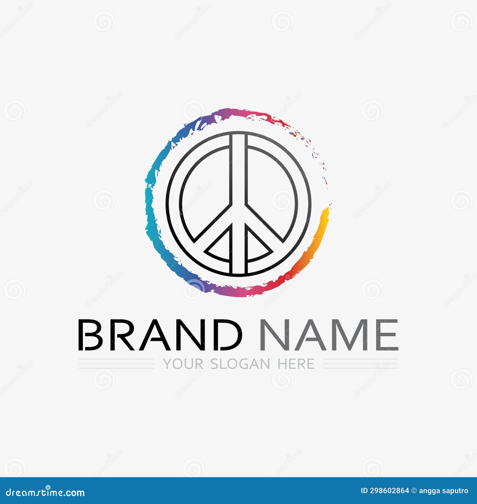 Peace Logo and Design Vector Illustration Concept Design Stock ...