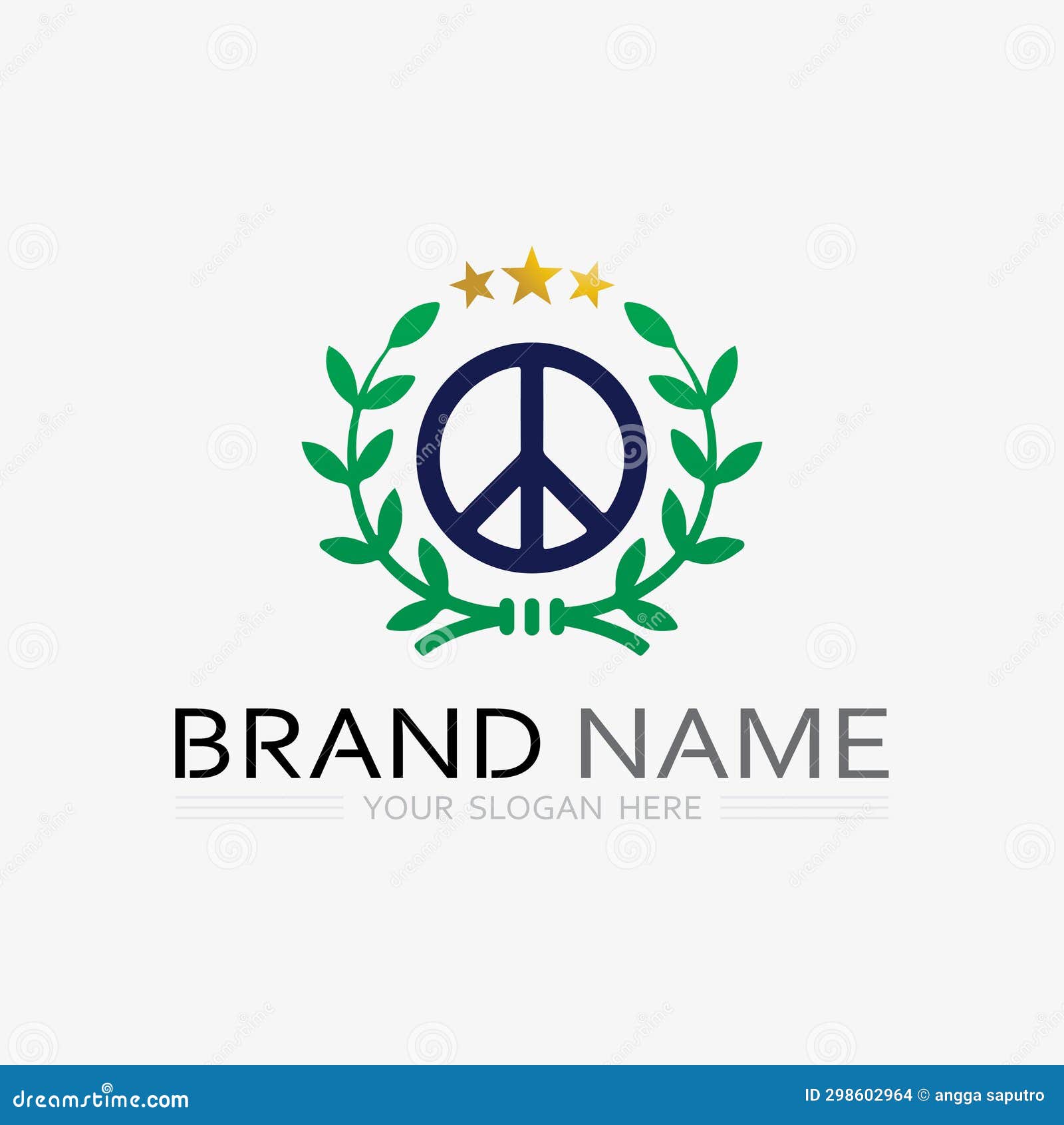 Peace Logo and Design Vector Illustration Concept Design Stock ...