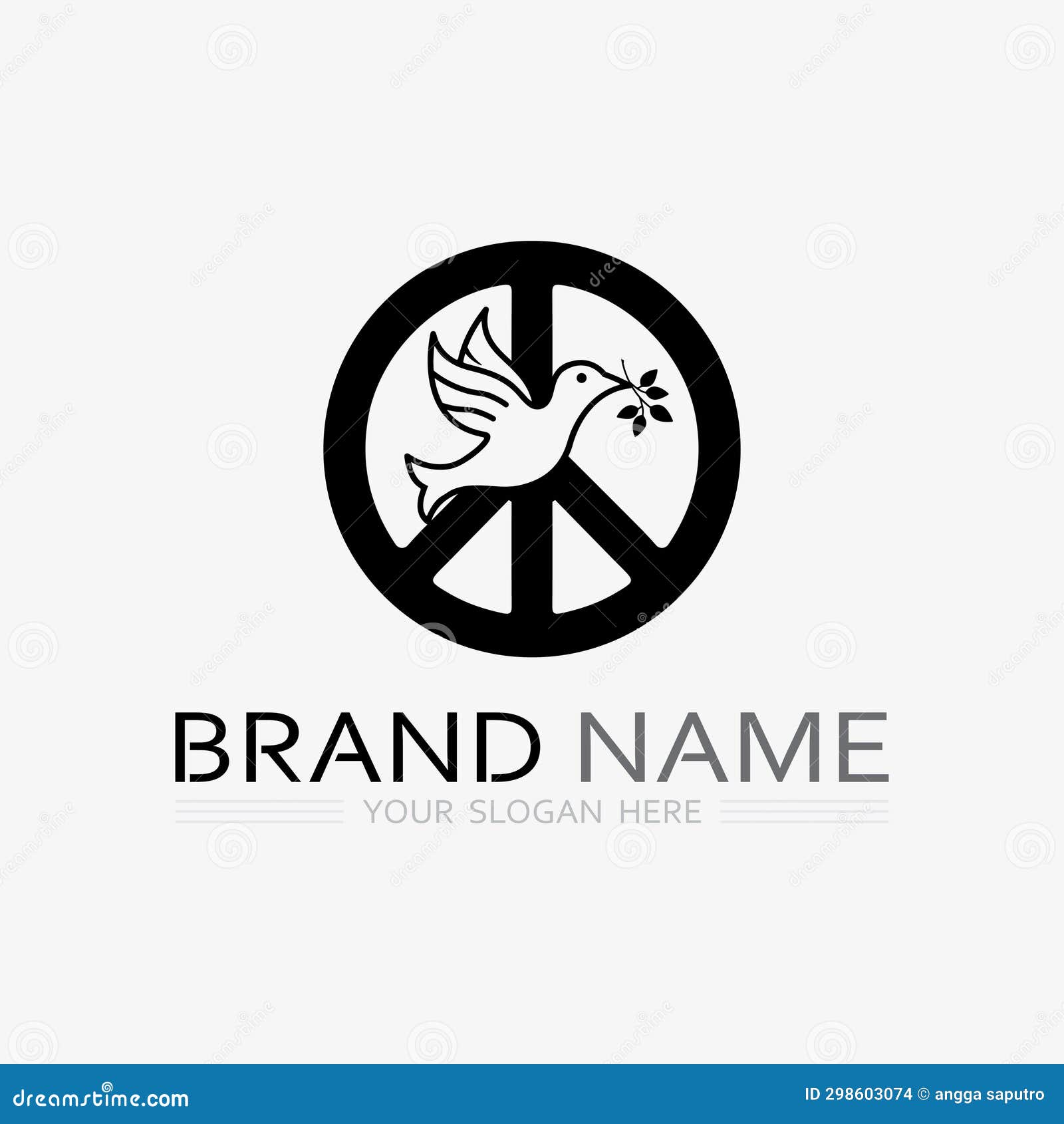 Peace Logo and Design Vector Illustration Concept Design Stock ...