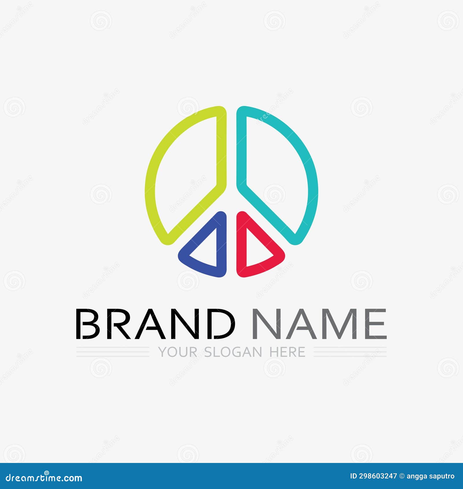 Peace Logo and Design Vector Illustration Concept Design Stock ...